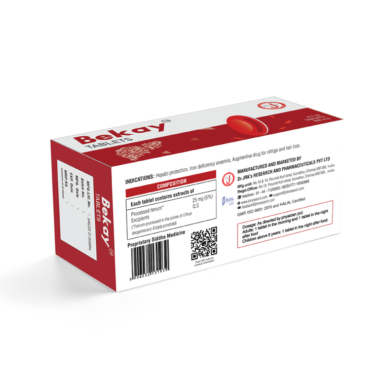 Bekay Tablets 60 No's It Improves Hemoglobin Levels – Caredura Store