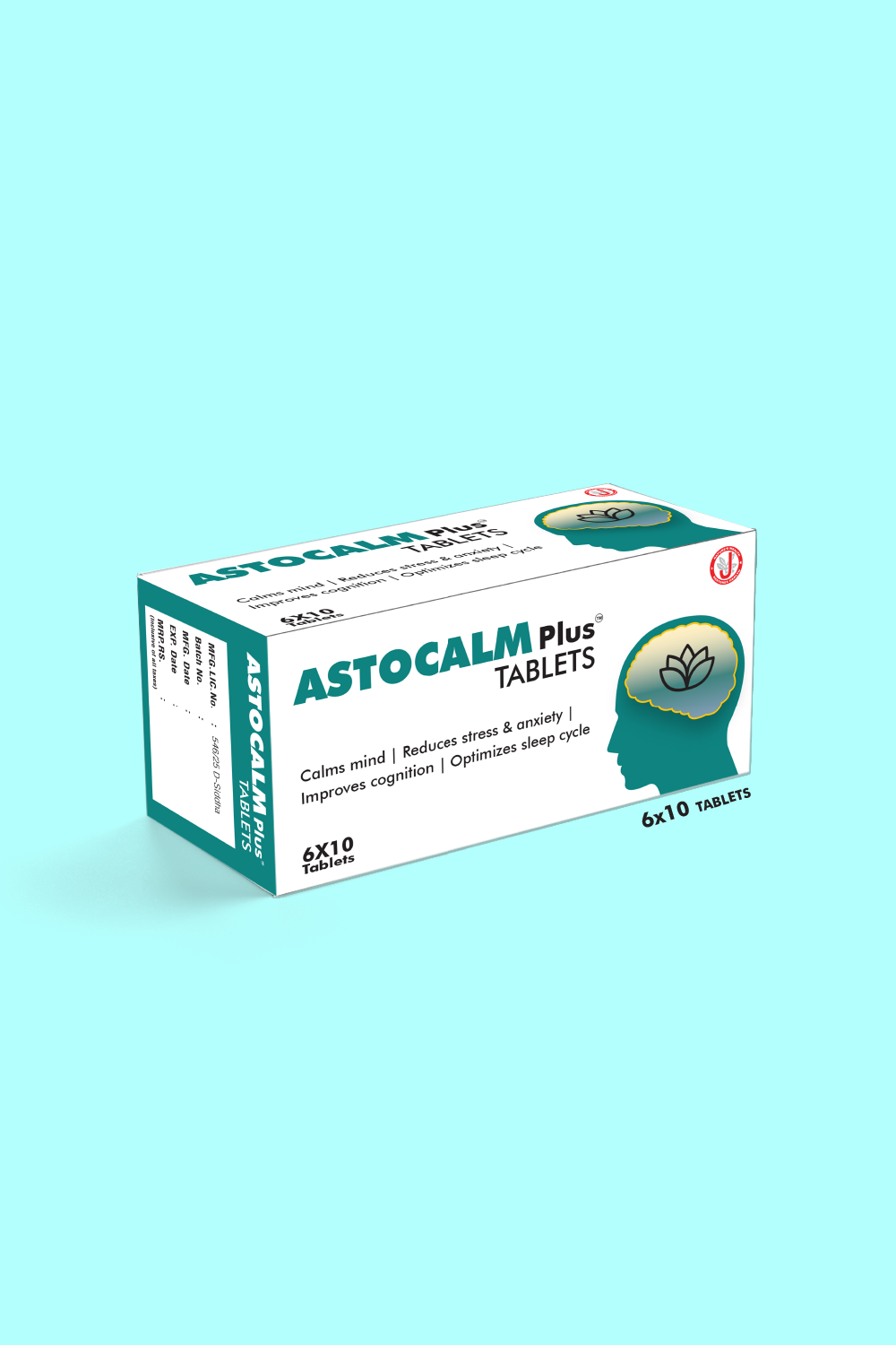 Astocalm plus Tablets 60 Nos |Calms mind |Reduces stress & anixety |im ...